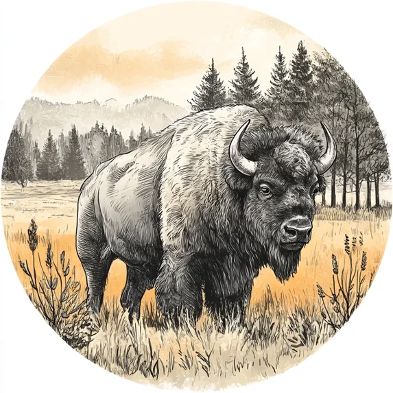 DOPASTICKER Bison Sticker Wild Animal Sticker Nature Motif Car Sticker ...