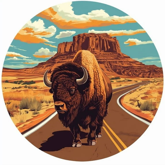 DOPASTICKER Bison Sticker Wild Animal Sticker Nature Motif Car Sticker ...