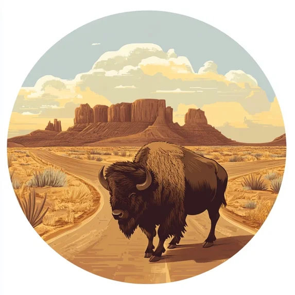 DOPASTICKER Bison Sticker Wild Animal Sticker Nature Motif Car Sticker ...