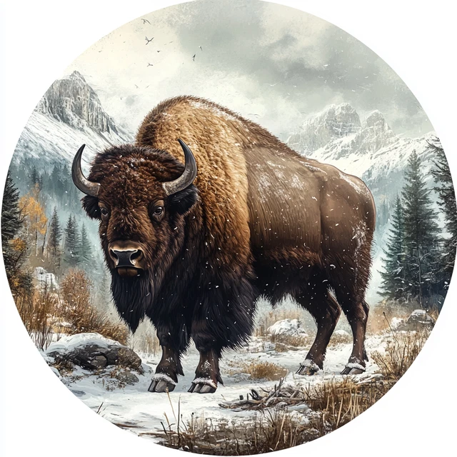 DOPASTICKER Bison Sticker Wild Animal Sticker Nature Motif Car Sticker ...