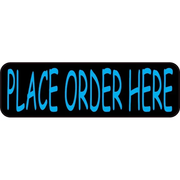 DOPASTICKER Black And Blue Place Order Here Sticker Restaurant ...