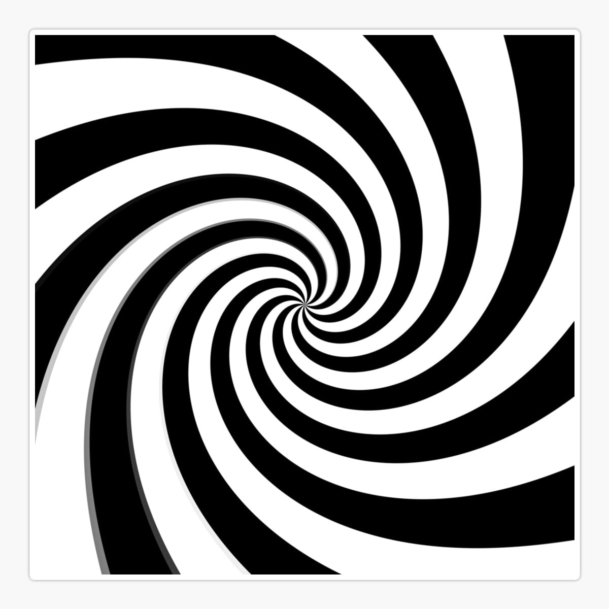 DOPASTICKER Black And White Spiral - With And Without Tile Pattern ...