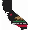 DOPASTICKER Black Background California Flag Sticker Luggage Car ...
