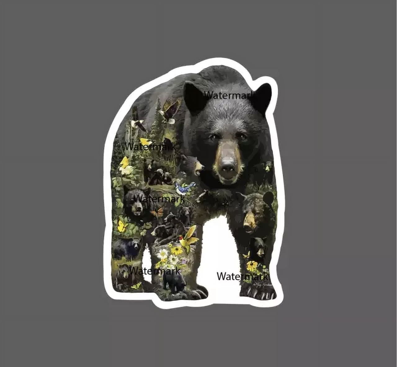 DOPASTICKER Black Bear Sticker Cubs Nature Life Forest Sticker Phone ...