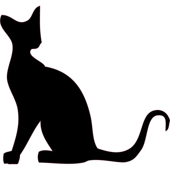 DOPASTICKER Black Cat Car Silhouette Stickertick Sticker Phone Sticker ...