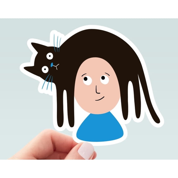 DOPASTICKER Black Cat Sticker, Cat Sticker, Cat Sticker, Cat Sticker ...