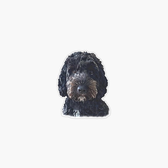 DOPASTICKER Black Cockapoo, Doodle Dog Sticker, Phone Sticker Car ...