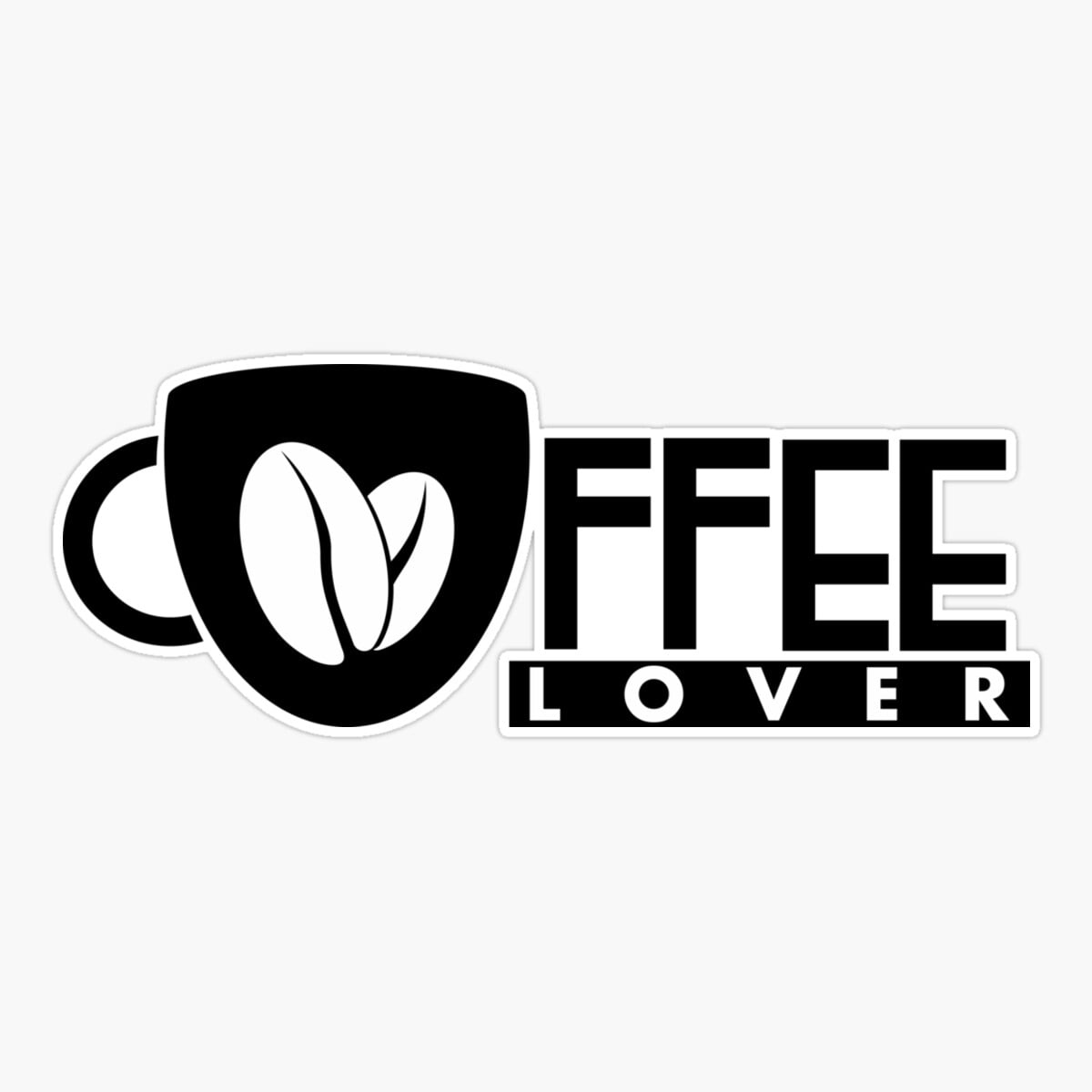 DOPASTICKER Black Coffee Lover Icon Sticker, Phone Sticker Car Sticker ...