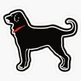 DOPASTICKER Black Dog Standing On All Four Sticker, Waterproof Decal ...