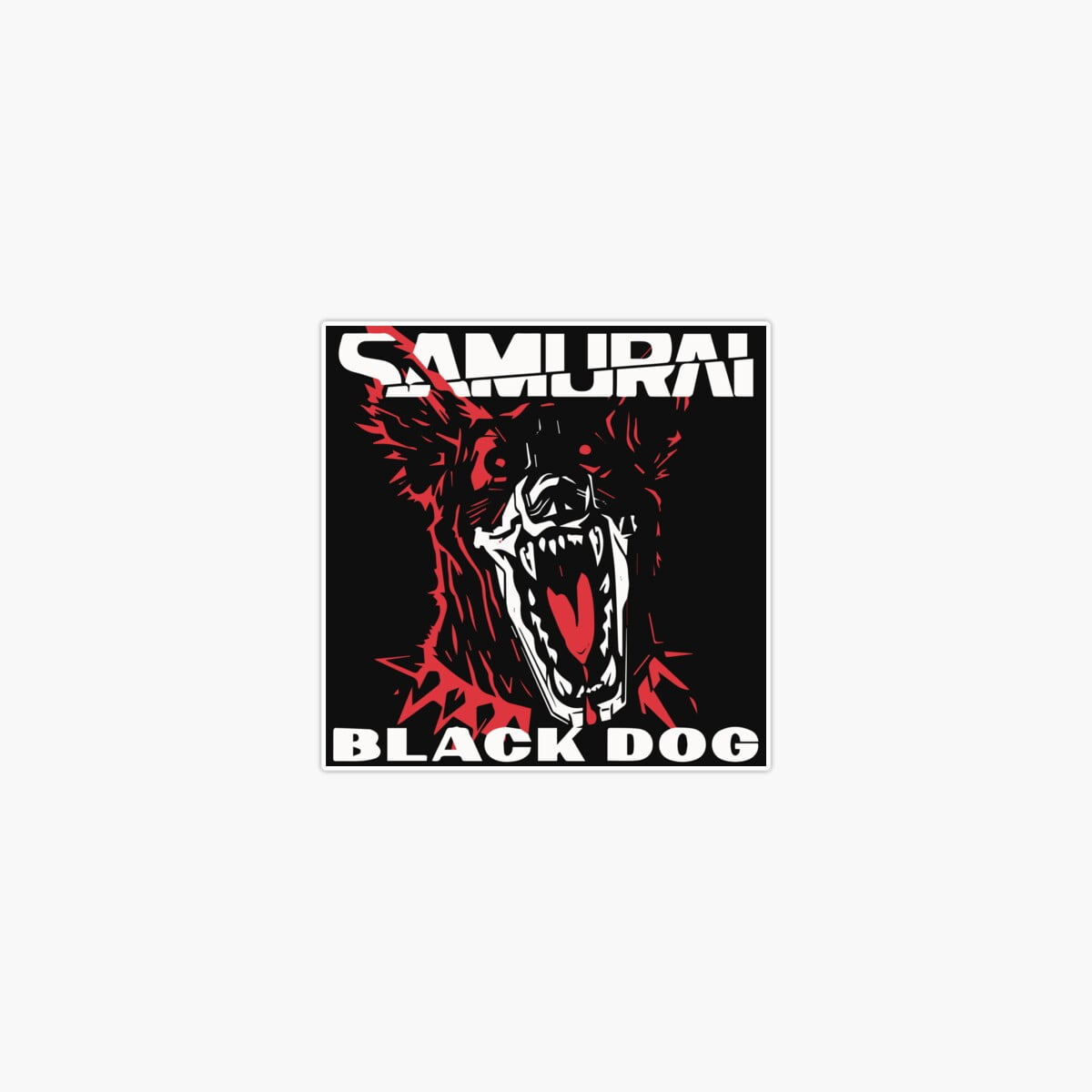 DOPASTICKER Black Dog Sticker, Phone Sticker Water Bottle Sticker Car ...