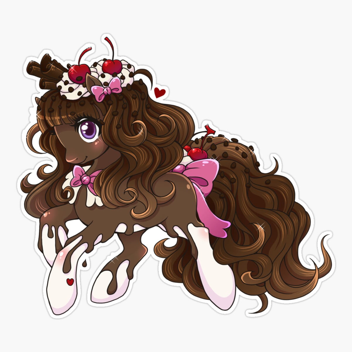 DOPASTICKER Black Forest Cake Pony Sticker, Phone Sticker Car Sticker ...