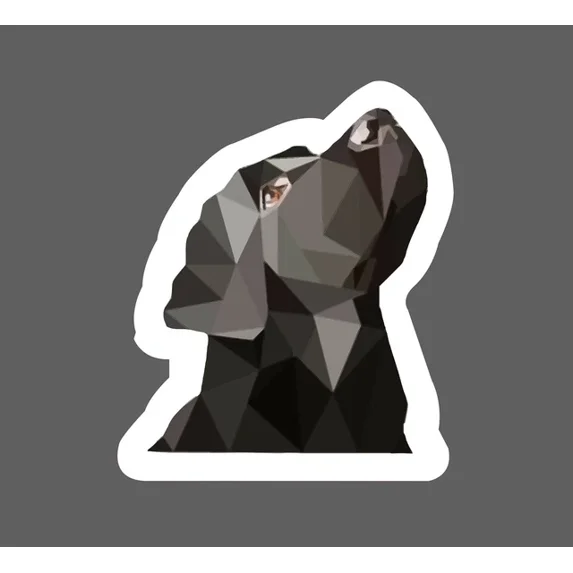 DOPASTICKER Black Lab Sticker Dog Geometric Sticker Phone Sticker ...