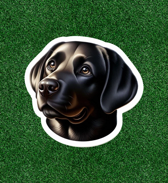 DOPASTICKER Black Labrador Retriever Dog Sticker Decal Phone Decal ...