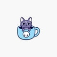 DOPASTICKER Black Magic Tea, Coffee Cat, Nikury Sticker, Phone Sticker ...