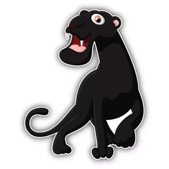 DOPASTICKER Black Panther Cartoon Sticker Decal Phone Decal Water ...