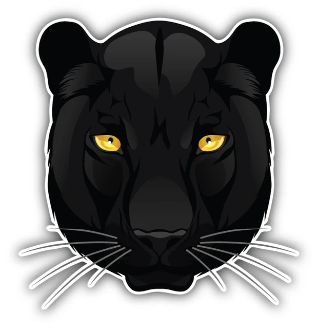 DOPASTICKER Black Panther Face Sticker Decal Phone Decal Water Bottle ...