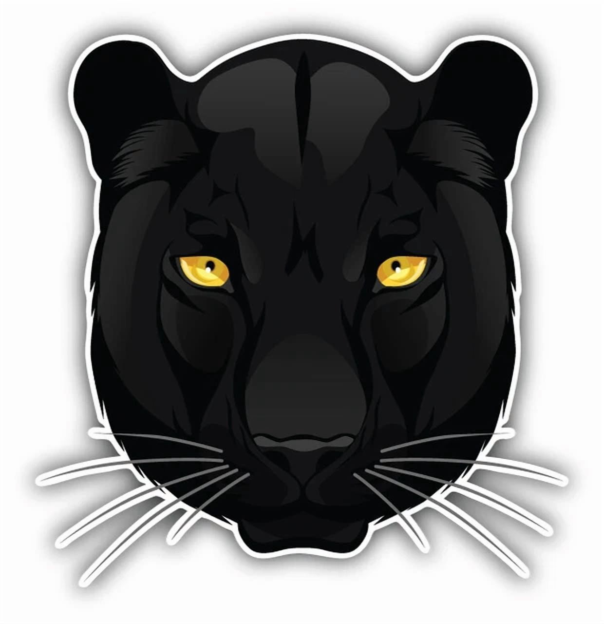 DOPASTICKER Black Panther Face Sticker Decal Phone Decal Water Bottle ...