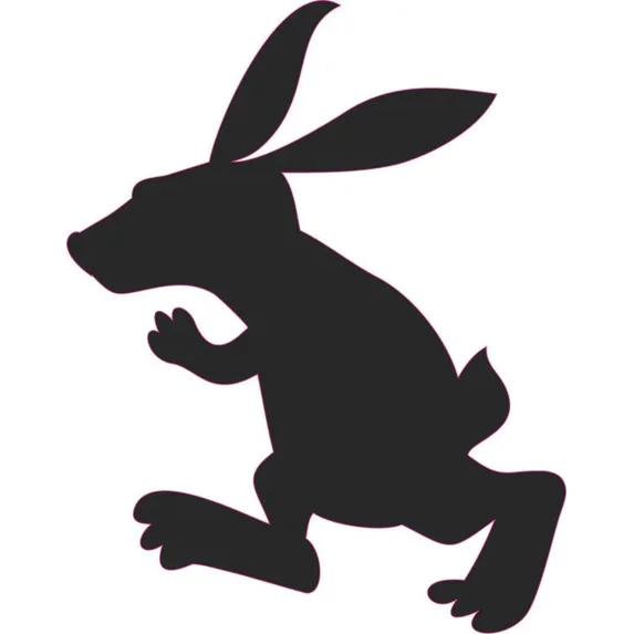 DOPASTICKER Black Rabbit Car Bunny Sticker Phone Sticker, Latop Sticker ...
