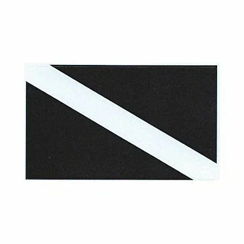 DOPASTICKER Black Scuba Diver Down Flag Sticker Phone Sticker, Latop ...