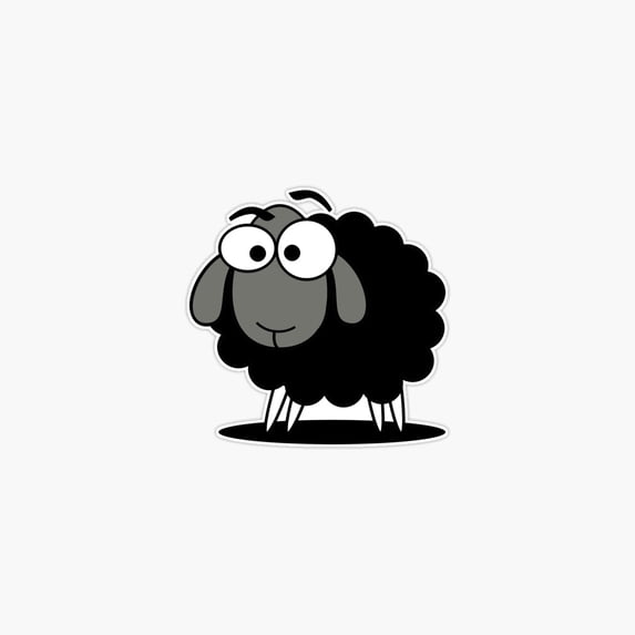 DOPASTICKER Black Sheep Sticker Duvet Cover Sticker Phone Sticker ...