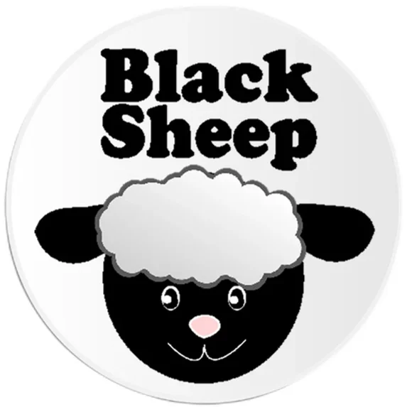 DOPASTICKER Black Sheep, Unique Misfit Phone Decal Water Bottle ...