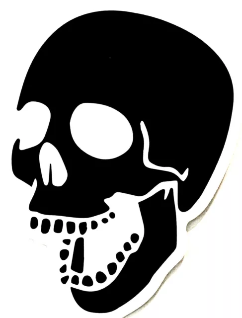 DOPASTICKER Black Skull Sticker Happy Laughing Skate Cool Goth Punk ...