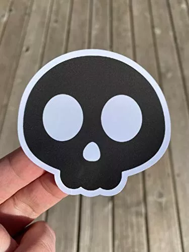 DOPASTICKER Black Skull Sticker Phone Decal Water Bottle Stickers, Cars ...