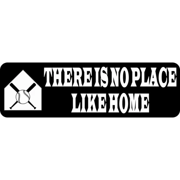 DOPASTICKER Black There'S No Place Like Home Baseball Sticker Car ...