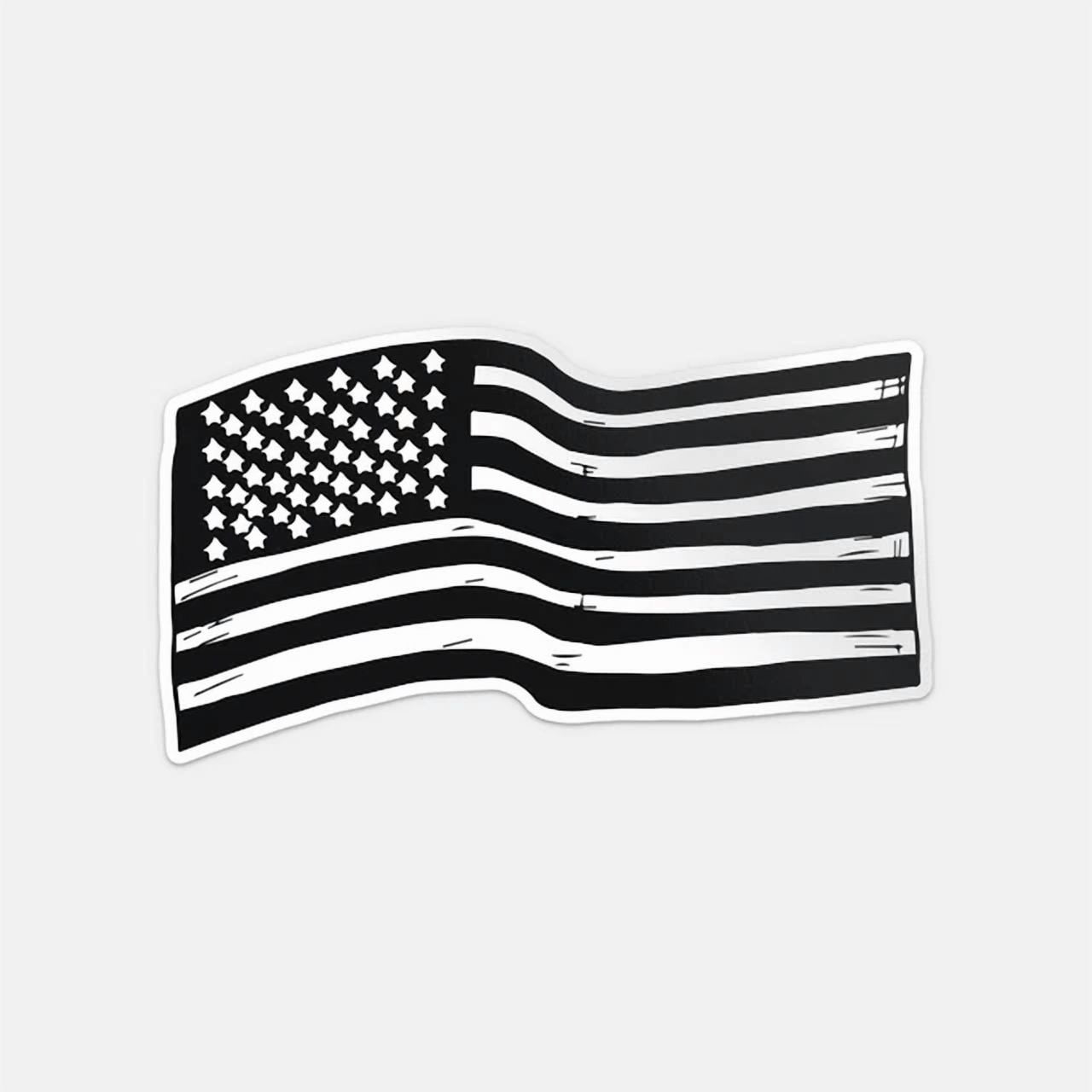 DOPASTICKER Black Usa Flag Grunge Sticker Decal Phone Decal Water ...