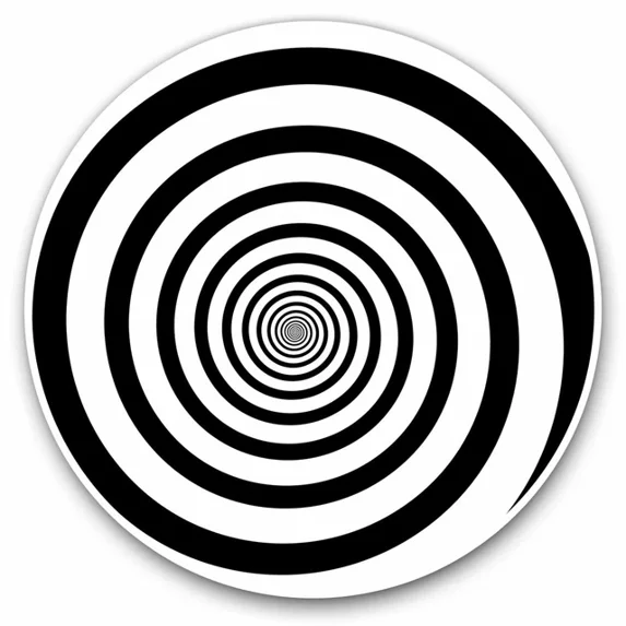 DOPASTICKER Black & White Optical Illusion Cool Gift Decorative Laptop ...