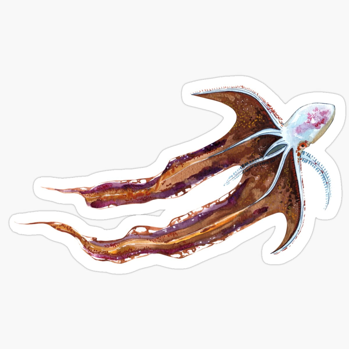 DOPASTICKER Blanket Octopus-Tremoctopus Sticker Birthday Gifts ...