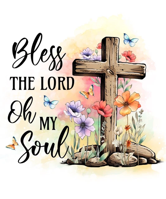 DOPASTICKER Bless The Lord My Soul Sticker Christian Verse Jesus God ...