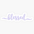 DOPASTICKER Blessed Cursive Script Design In Lavender, Purple - Perfect ...