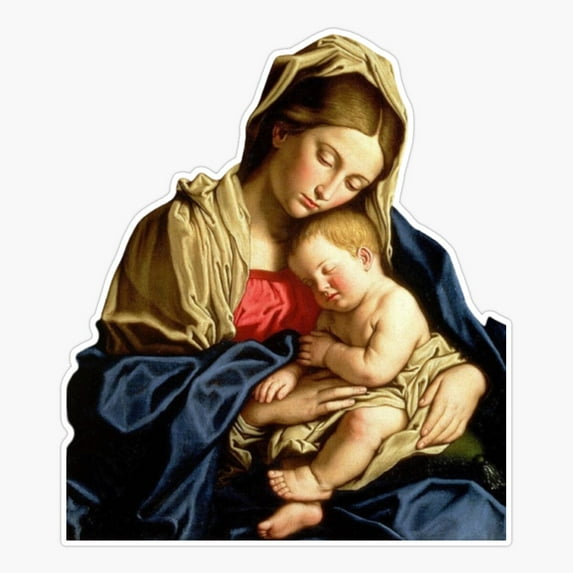 DOPASTICKER Blessed Virgin Mary Sticker, Phone Sticker Water Bottle ...