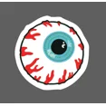 DOPASTICKER Bloodshot Eye Sticker Blue Sticker Phone Sticker, Latop ...