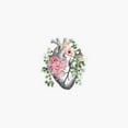 DOPASTICKER Bloom Floral Heart Human Anatomy Pink Roses Flowers Sticker ...
