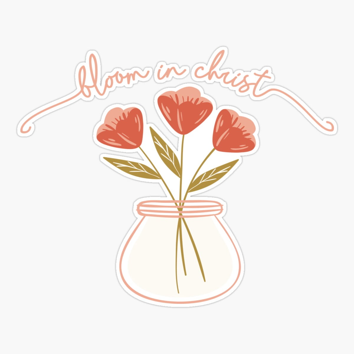 DOPASTICKER Bloom In Christ Sticker, Phone Sticker Car Stickers ...