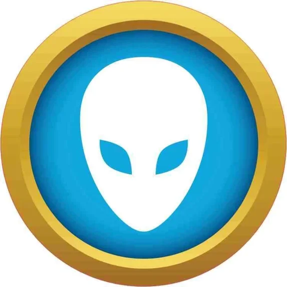 DOPASTICKER Blue And Gold Alien Sticker Truck Sticker Phone Sticker ...