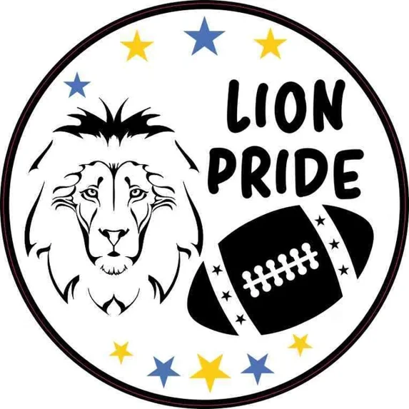 DOPASTICKER Blue And Gold Lion Sticker Phone Sticker, Latop Sticker ...