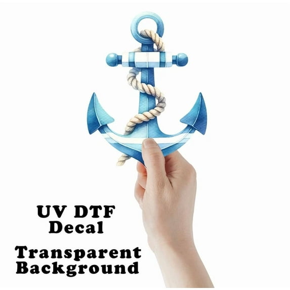 DOPASTICKER Blue And White Anchor Sticker - Design Preview Only ...