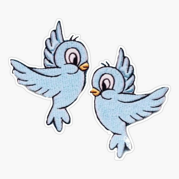 DOPASTICKER Blue Birds Coquette Sticker, Phone Sticker Water Bottle ...