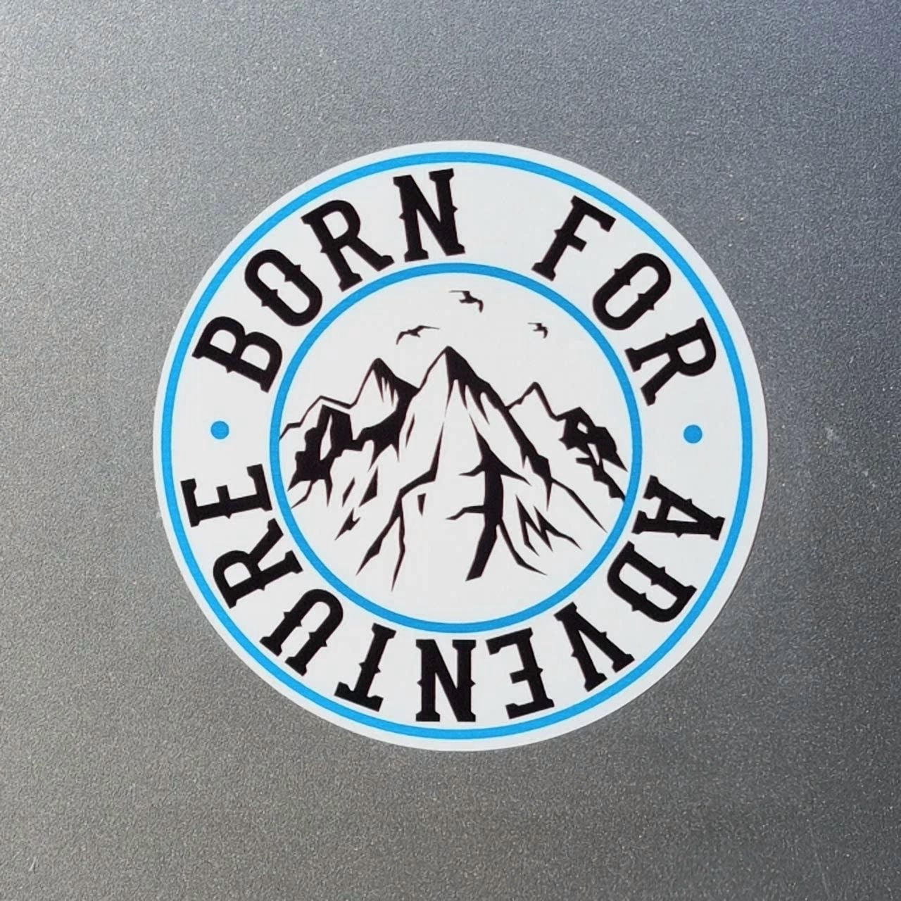 DOPASTICKER Blue Born For Adventure Sticker Decal For Canpervan Caravan ...