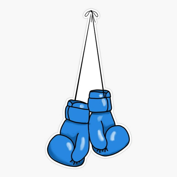 DOPASTICKER Blue Boxing Gloves Sticker, Phone Sticker Water Bottle ...