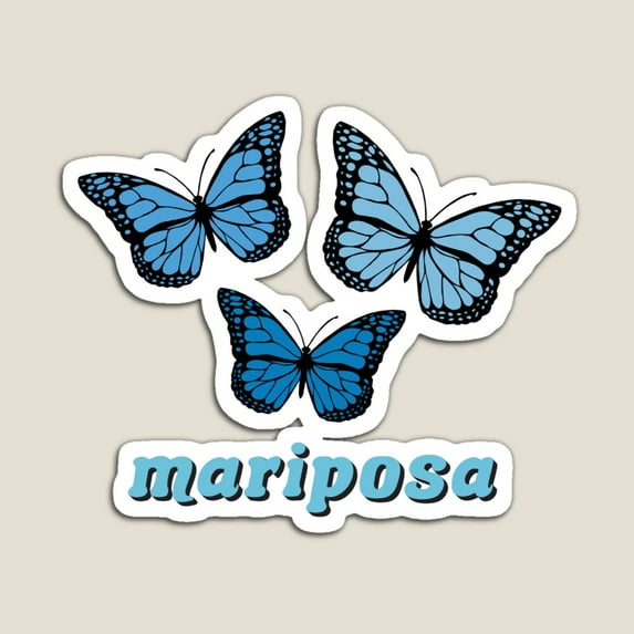 DOPASTICKER Blue Butterfly Mariposa Sticker Decorative Laptop, Phone ...