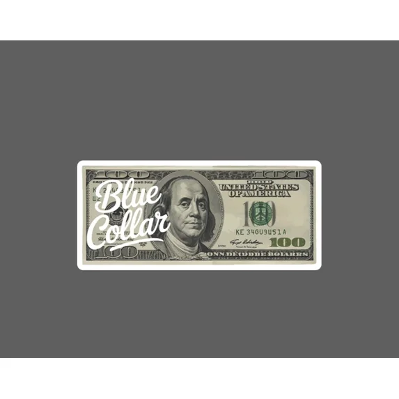 DOPASTICKER Blue Collar Sticker Money Cash Work Business Sticker Phone ...