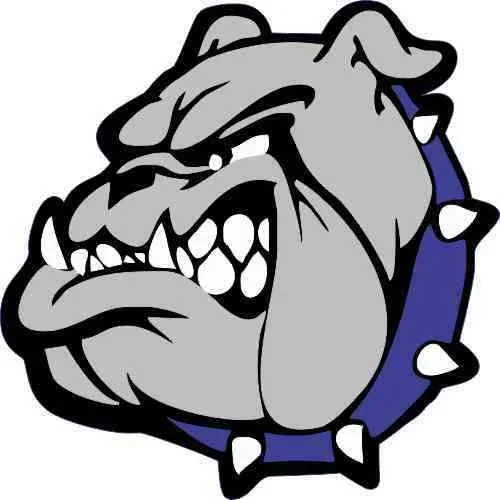 DOPASTICKER Blue Collared Bulldog Mascot Sticker Car Truck School ...