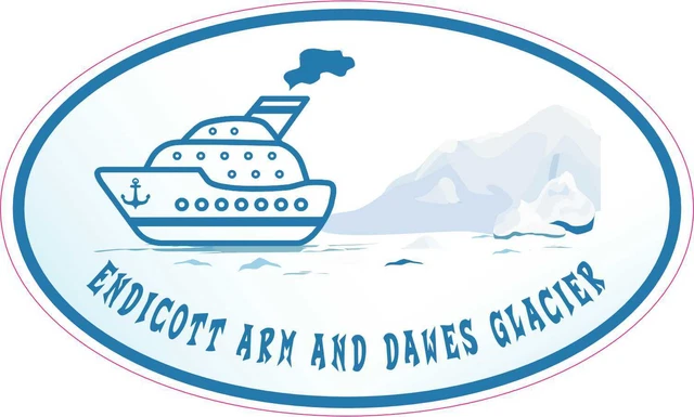 DOPASTICKER Blue Endicott Arm And Dawes Glacier Sticker Cabin Door Car ...