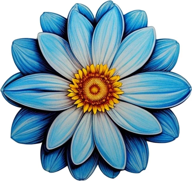DOPASTICKER Blue Flower Sticker Beautiful Powder Pastel Summer Petals ...