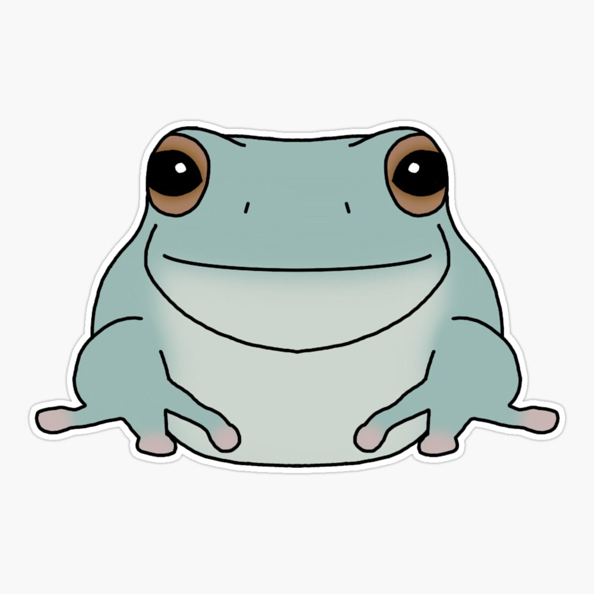 DOPASTICKER Blue Frog Sticker, Phone Sticker Car Stickers, Birthday ...