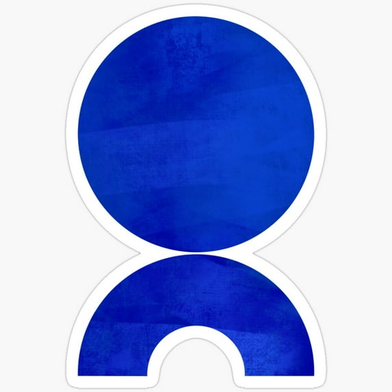 DOPASTICKER Blue Geometry - Bold Minimal Repo Poster Sticker Phone ...
